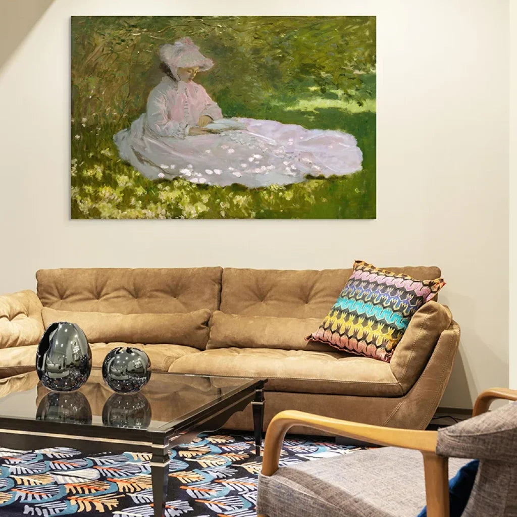 Tableau Claude Monet – Printemps | Reproduction sur Toile – Montableaudeco