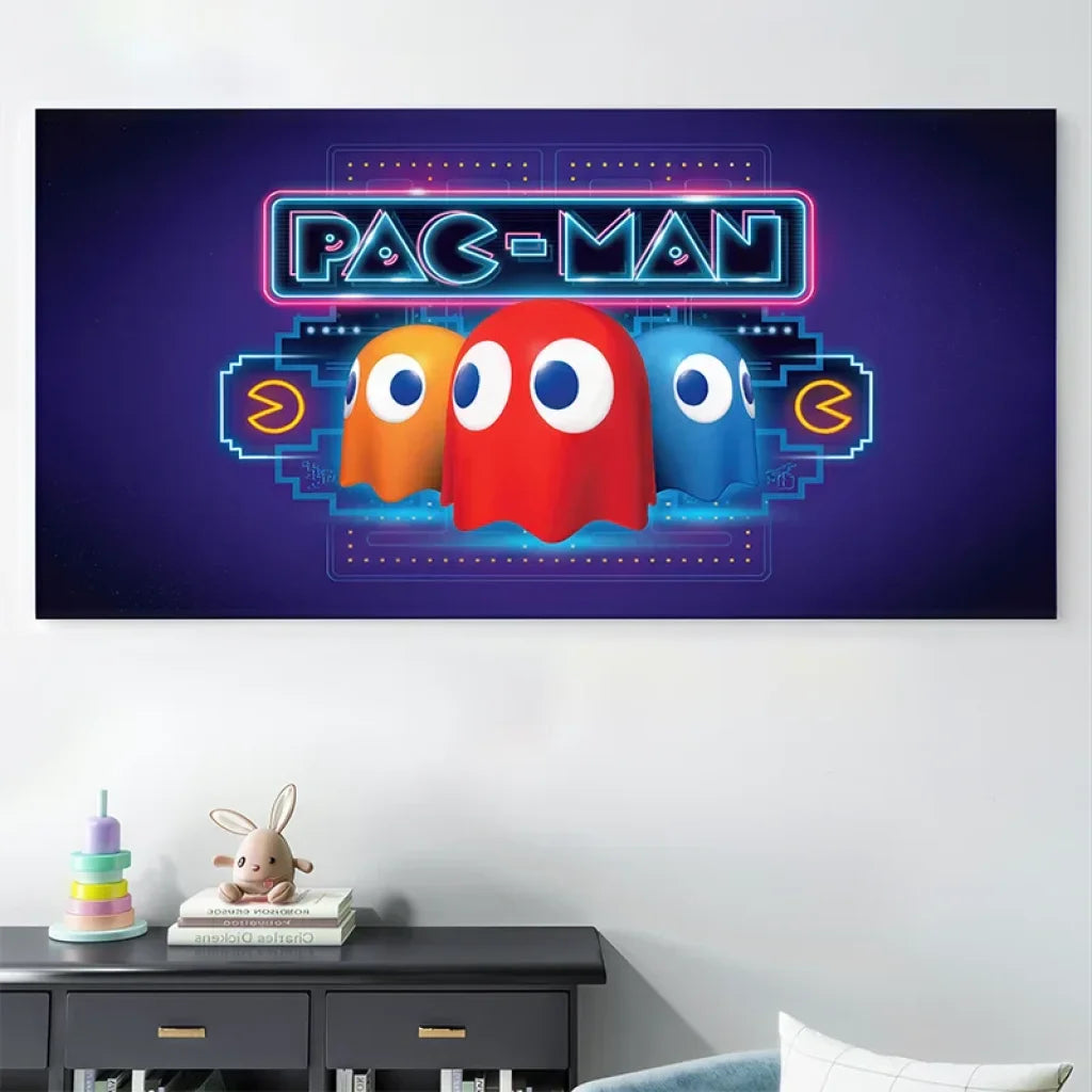 Tableau Gaming Pac-Man Legends – Art mural rétro pour gamers ...