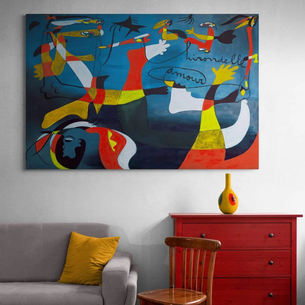 Joan Miro Wall Art | Hirondelle D'Amour | Promotions -20% – Montableaudeco