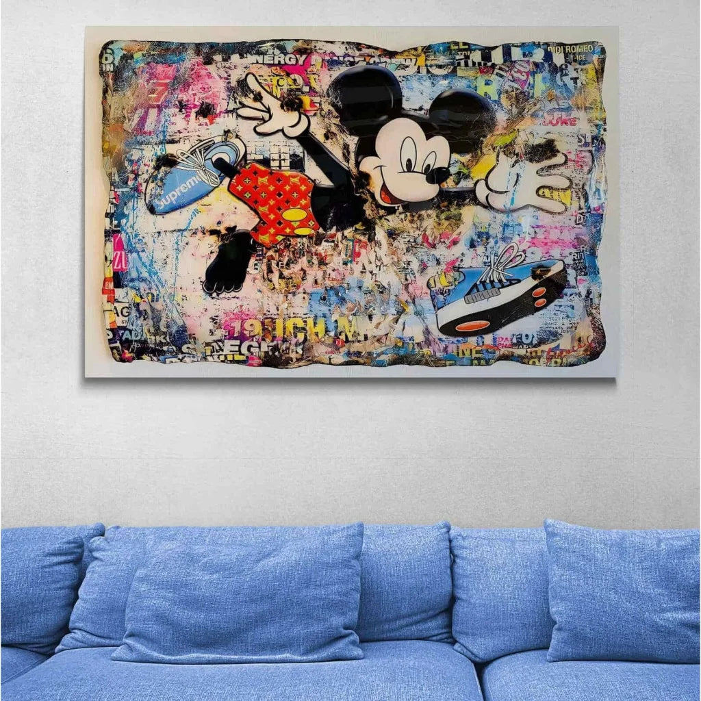Tableau Mickey Graff Supreme Art Mural Disney Coloré – Montableaudeco